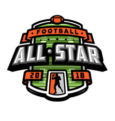 All star basketball sports logo emblem Royalty Free Vector