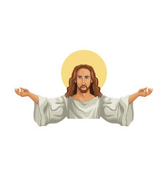 Jesus christ man icon Royalty Free Vector Image