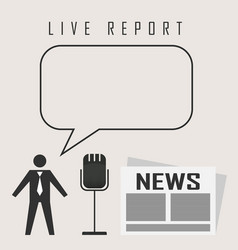 Tv live report Royalty Free Vector Image - VectorStock