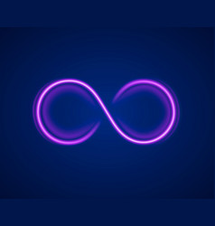 Fiery symbol infinity with feather Royalty Free Vector Image