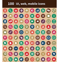 Set of 100 icons for web design Royalty Free Vector Image