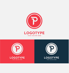 Letter p palm oil logo Royalty Free Vector Image