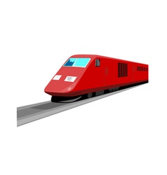 White electric train Royalty Free Vector Image