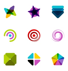 Logo design elements set 08 Royalty Free Vector Image