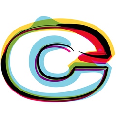 Colorful font - letter c Royalty Free Vector Image