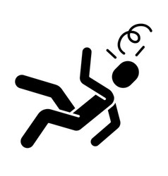 Fall detection concept icon Royalty Free Vector Image