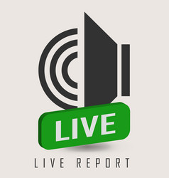 Tv live report Royalty Free Vector Image - VectorStock
