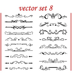 Border calligraphic elements set Royalty Free Vector Image