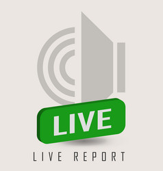 Tv live report Royalty Free Vector Image - VectorStock