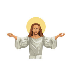 Jesus christ man icon Royalty Free Vector Image