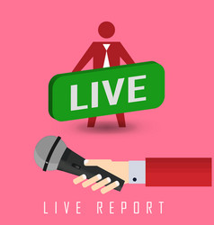 Tv live report Royalty Free Vector Image - VectorStock