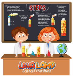 Lava lamp science experiment Royalty Free Vector Image