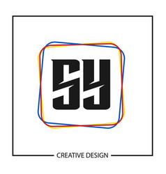 Initial letter sy logo template design Royalty Free Vector