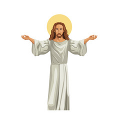 Jesus christ man icon Royalty Free Vector Image