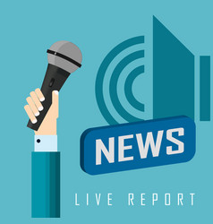 Tv live report Royalty Free Vector Image - VectorStock