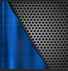 Blue metal background stainless steel texture Vector Image