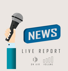 Tv live report Royalty Free Vector Image - VectorStock