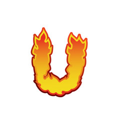 Tattoo fire font flame alphabet fiery letters Vector Image