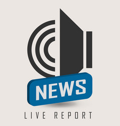 Tv live report Royalty Free Vector Image - VectorStock