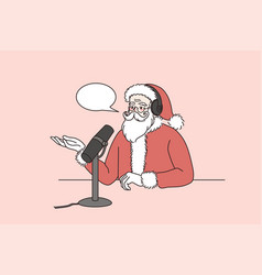 Silhouette vintage radio podcast old microphone Vector Image