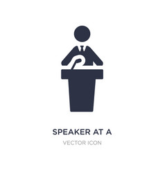 Public speaking icon male person on podium Vector Image