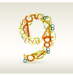 Number 9 Royalty Free Vector Image - VectorStock