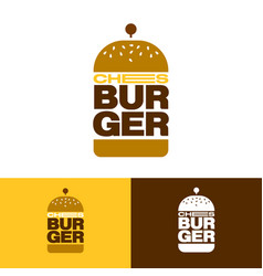 Double cheeseburger letters recipe typography Vector Image