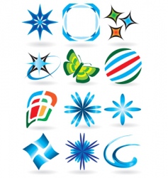 Logo set circle signs and symbols Royalty Free Vector Image