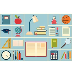 School supplies and tools with place for text Vector Image