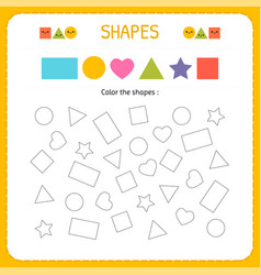 Basic geometric shapes with cartoon faces Vector Image