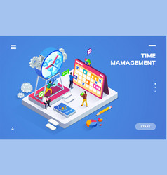 Time management organizing office planning Vector Image