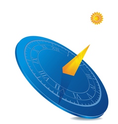 Sundial sun clock hand drawn Royalty Free Vector Image