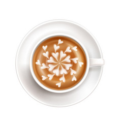 Latte art coffee Royalty Free Vector Image - VectorStock