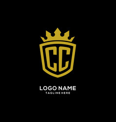 Cc initial wedding monogram logo Royalty Free Vector Image