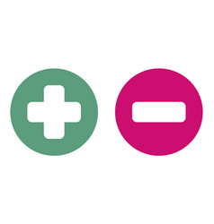 Like and heart flat icons Royalty Free Vector Image