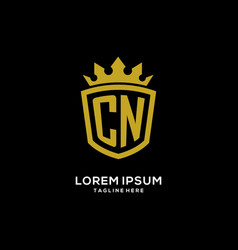 Mh logo monogram shield crown luxury design Vector Image