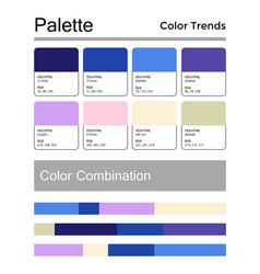 Blue color codes and names selection colors Vector Image