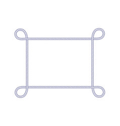 Rectangle rope frame for photo or picture in retro