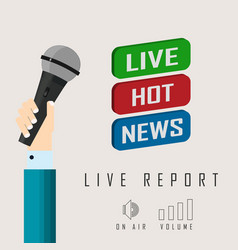 Tv live report Royalty Free Vector Image - VectorStock