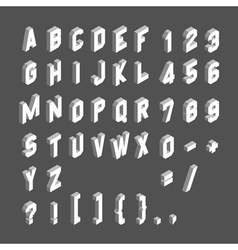 3d alphabet Royalty Free Vector Image - VectorStock