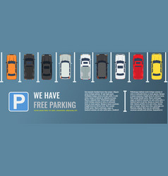 Parking top view Royalty Free Vector Image - VectorStock