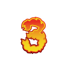 Tattoo fire font flame alphabet fiery letters Vector Image