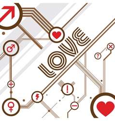 Technology love Royalty Free Vector Image - VectorStock