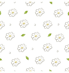 Floral icons pattern seamless white background Vector Image