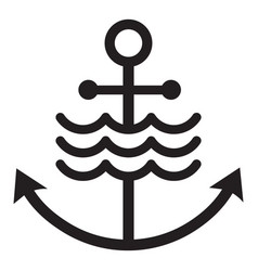 Anchor and rudder sign Royalty Free Vector Image