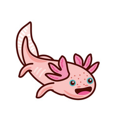 Icons cute axolotl Royalty Free Vector Image - VectorStock