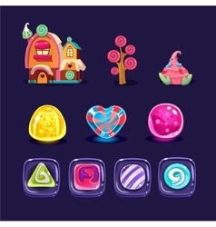 Candy balls set round sweet assets for game Vector Image