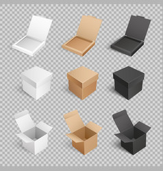 Containers of different size carton storage boxes Vector Image