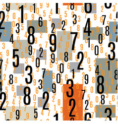 Seamless pattern with the numbers Royalty Free Vector Image