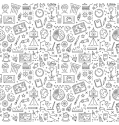 Art tools - seamless background pencil drawings Vector Image